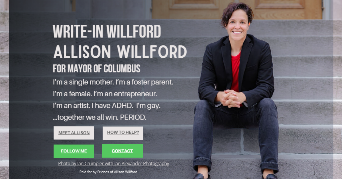 Write-in Willford, Allison Willford for Mayor of Columbus